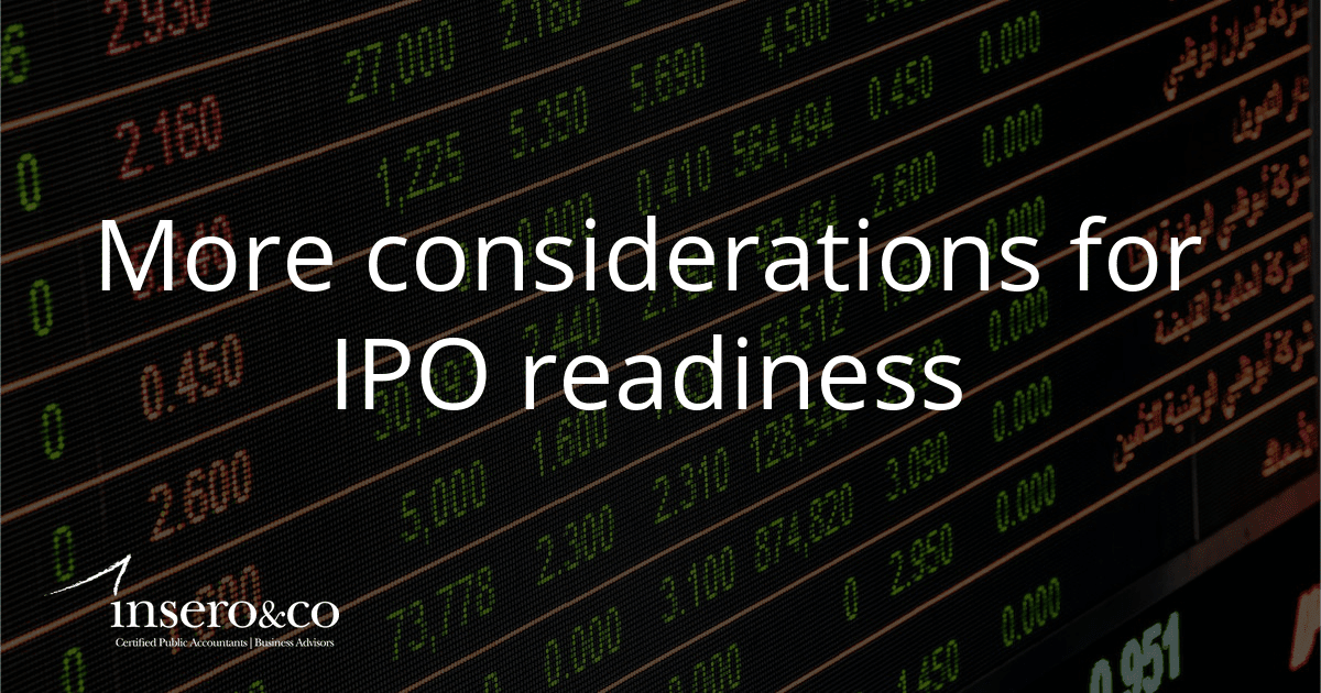 Critical Steps for Successful IPO Readiness - Insero Advisors, LLC